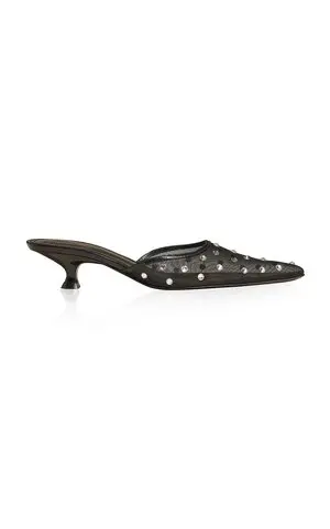 Khaite Minna Crystal-embellished Mesh Mules