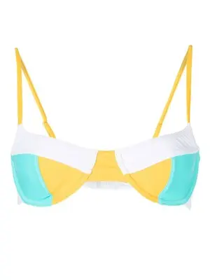 Solid & Striped The Emily Color-block Bikini Top - White