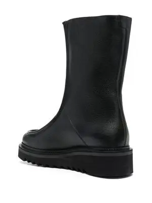 FERRAGAMO 50mm Leather Boots - Black