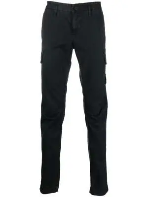Stone Island Compass-patch Cargo Trousers - Black