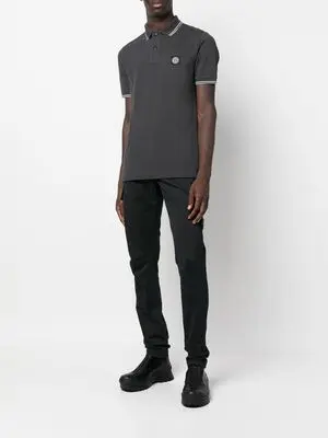 Stone Island Compass-patch Cargo Trousers - Black