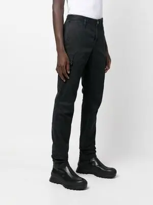 Stone Island Compass-patch Cargo Trousers - Black