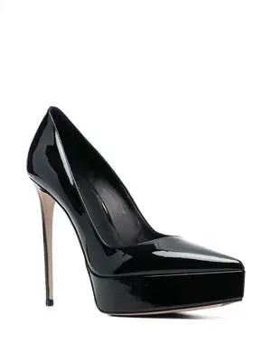 LE SILLA 140mm Uma Patent-leather Platform Pumps - Black