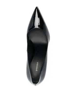 LE SILLA 140mm Uma Patent-leather Platform Pumps - Black
