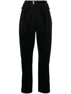 Alberta Ferretti Geometric Print High-waisted Trousers