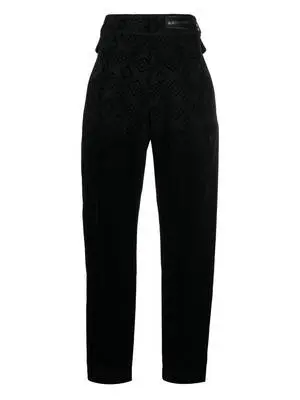 Alberta Ferretti Geometric Print High-waisted Trousers