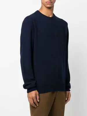 BARRIE B Label Cashmere Jumper - Blue