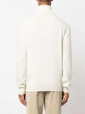 BARRIE Turtle Neck Cashmere Sweater - White