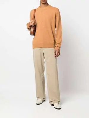 BARRIE B Label Cashmere Jumper - Brown