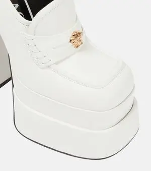 Versace Aevitas Leather Platform Loafer Pumps