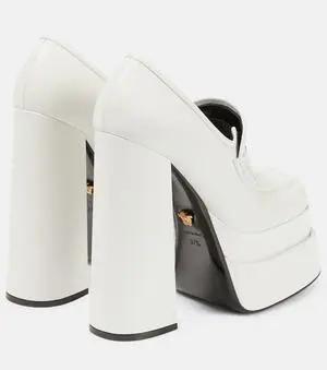 Versace Aevitas Leather Platform Loafer Pumps
