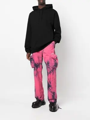Off-White Tie-dye Cargo Trousers - Pink