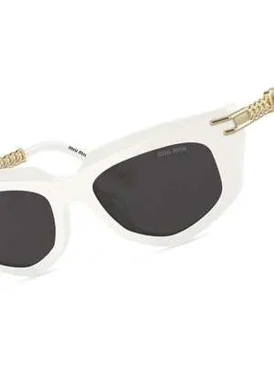 Miu Miu Chain-embellished Cat-eye Sunglasses