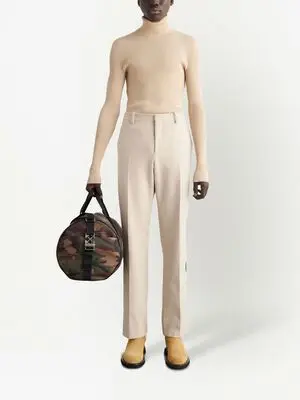 Off-White Slim-cut Trousers With Logo Tag