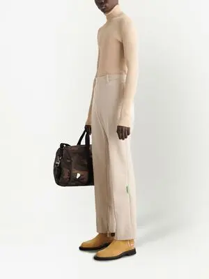 Off-White Slim-cut Trousers With Logo Tag