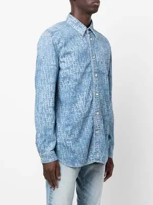 DIESEL® Logo-print Denim Shirt