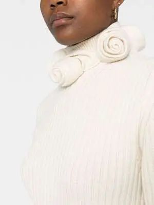 Blumarine Roll-neck Mini Dress - Neutrals