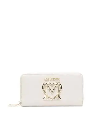 Moschino Logo-plaque Continental Wallet - Neutrals