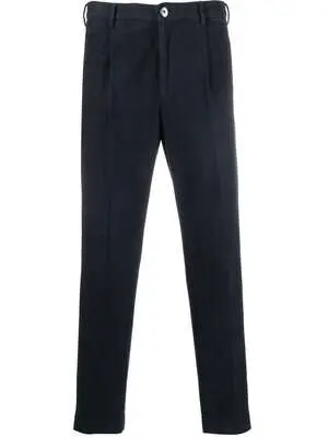 Incotex Tapered-leg Cotton Trousers - Blue