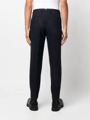 Incotex Tapered-leg Cotton Trousers - Blue