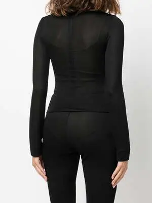 1017 Alyx 9sm Gathered Long Sleeve Top - Black