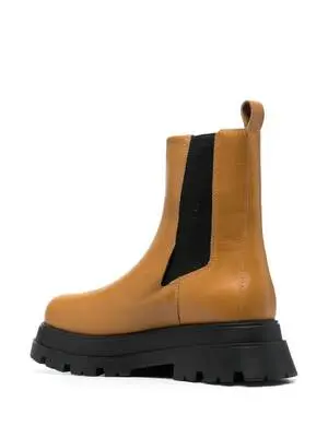 Ash Leather Ankle Boots - Brown