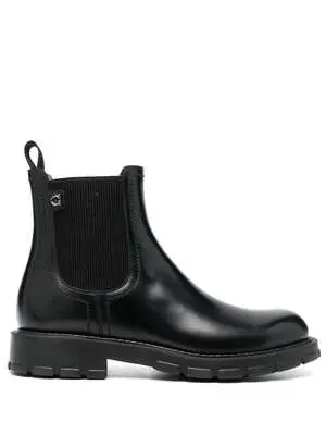 FERRAGAMO Iago Leather Chelsea Boots