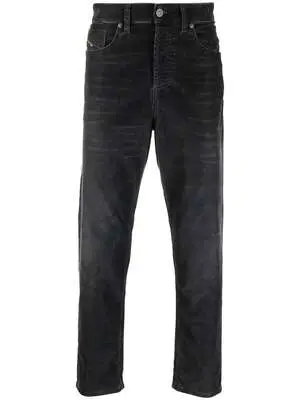 DIESEL® Tapered Cropped Jeans - Black