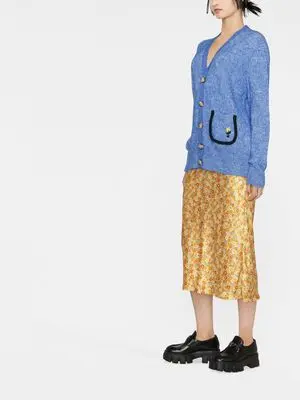 CORMIO Slogan Intarsia Cardigan
