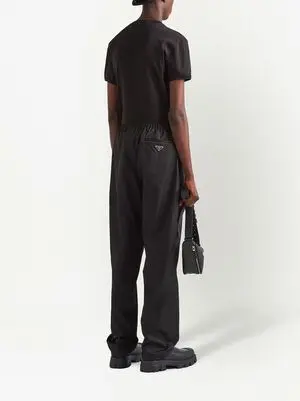 Prada Triangle-logo Cotton T-shirt - Black