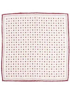 Brunello Cucinelli Geometric-print Pocket-square - Brown
