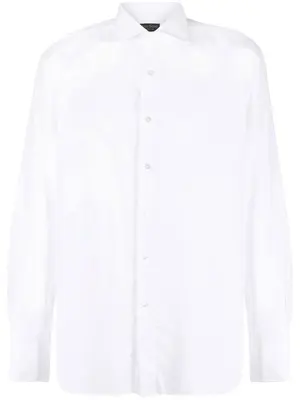 DELL'OGLIO Button-up Cotton Shirt - White
