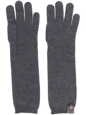 Brunello Cucinelli Elbow Length Cashmere Gloves - Grey