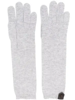 Brunello Cucinelli Button-detail Gloves - Grey