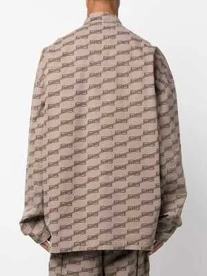Balenciaga Bb Monogram Cargo Shirt - Brown