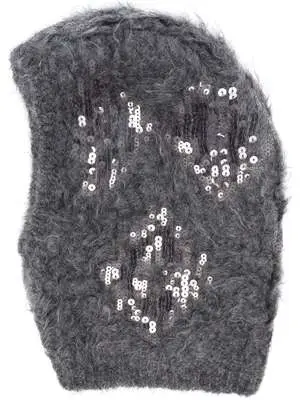 Brunello Cucinelli Knitted Embroidered Balaclava