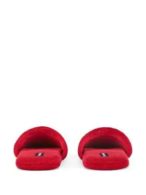Dolce & Gabbana Carretto Siciliano-print Terry Slippers - Red