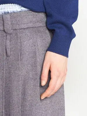 Miu Miu Pleated Wool-velour Skirt