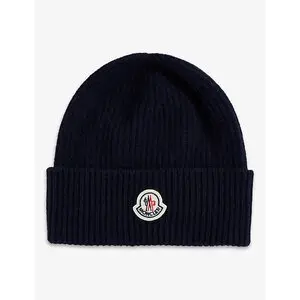 Moncler Logo-appliqué Wool And Cashmere-blend Hat