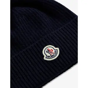 Moncler Logo-appliqué Wool And Cashmere-blend Hat