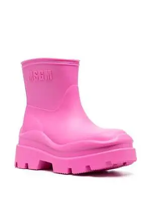 MSGM Lug-sole Ankle Rain Boots - Pink