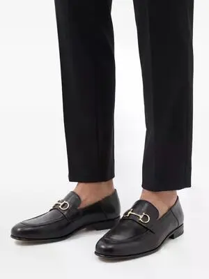 FERRAGAMO 20mm Ottone Gancini-buckle Loafers - Black