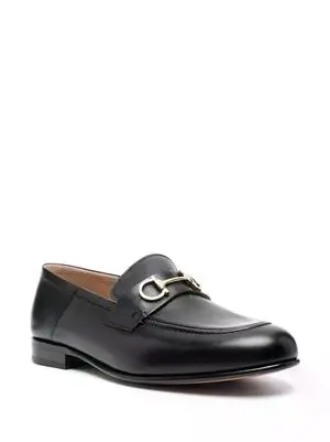 FERRAGAMO 20mm Ottone Gancini-buckle Loafers - Black