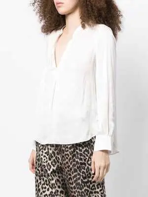 Zadig&Voltaire Long-sleeve Gathered-detail Blouse