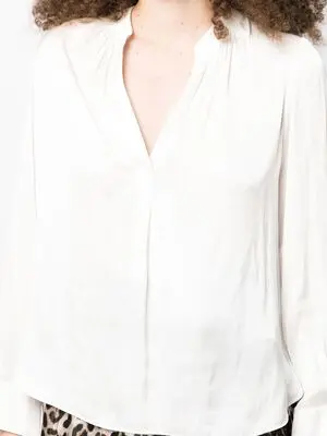 Zadig&Voltaire Long-sleeve Gathered-detail Blouse