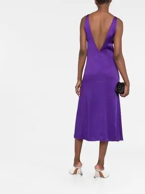 Victoria Beckham Panelled V-neck Midi Dress