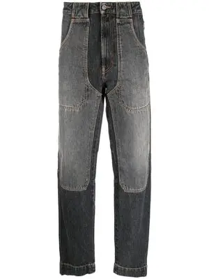 DIESEL® Patchwork Straight-leg Jeans