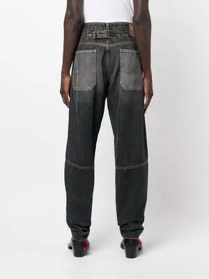 DIESEL® Patchwork Straight-leg Jeans