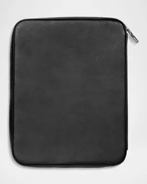 Shinola Men & Apos;s Tech Portfolio Leather Zip Pouch Black