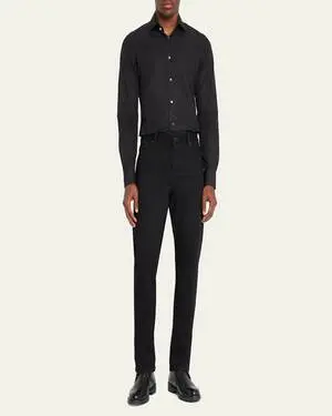 Zegna 5-pocket Straight Leg Pants - Black Solid
